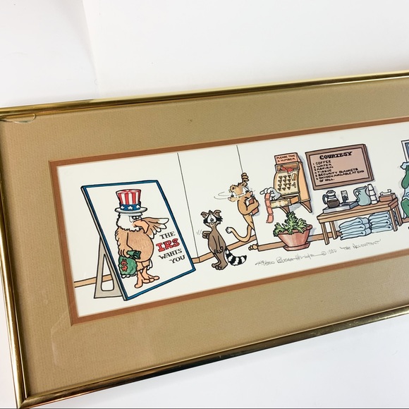 Vintage | Art | Robert Marble Signed Frame Artist The Accountant | Poshmark